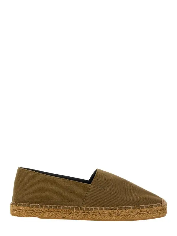 Saint Laurent Espadrille In Gabardine - Green