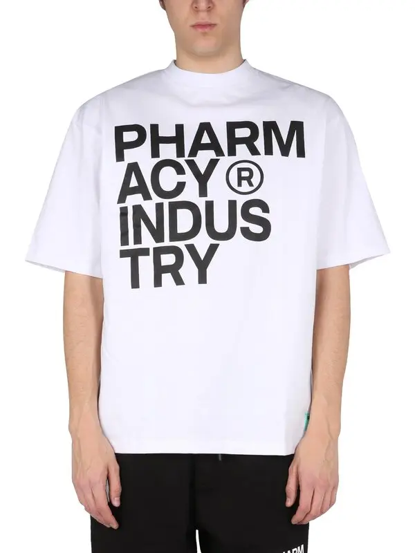 PHARMACY INDUSTRY Logo Print T-shirt - White