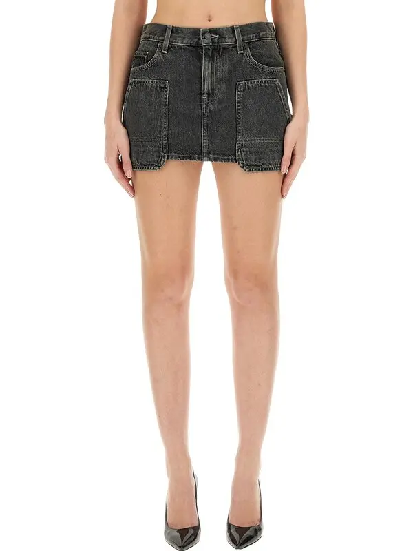 Helmut Lang Cargo Mini Skirt - Charcoal