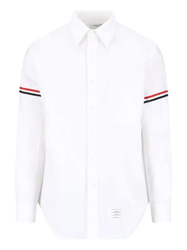 Thom Browne Tricolor Detail Shirt - White