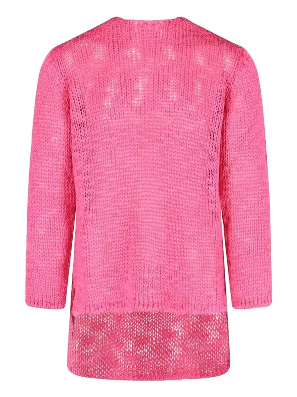 Comme Des Garçons Openwork Sweater - Pink
