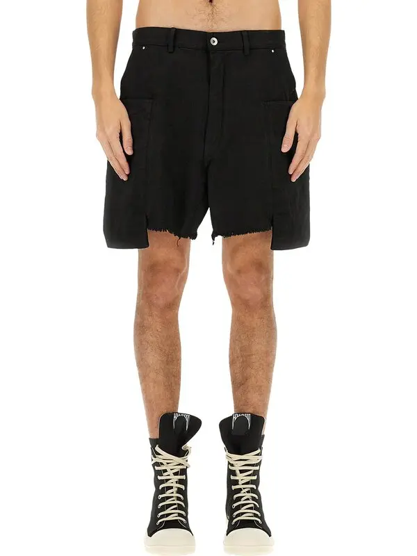 Rick Owens Bermuda Cargo Shorts - Black