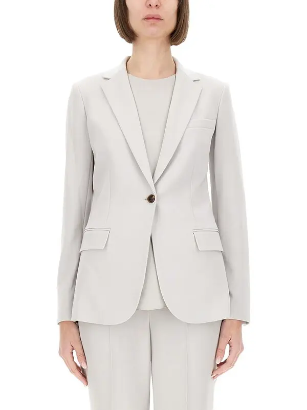 Theory Classic Notched Lapel Blazer - Grey