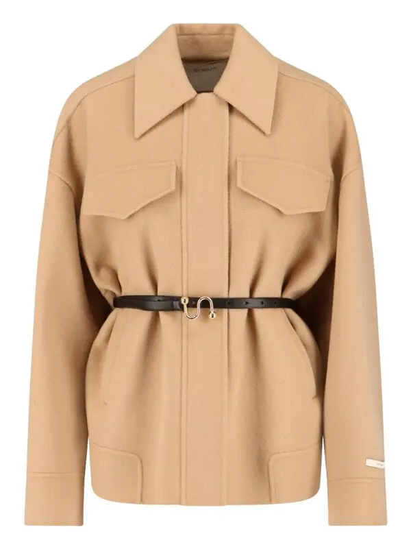 Sportmax Virgin Wool Jacket - Beige