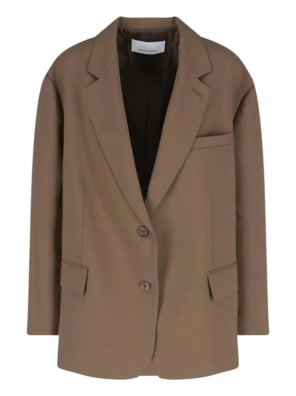 THE FRANKIE SHOP Bea Single-breasted Blazer - Brown