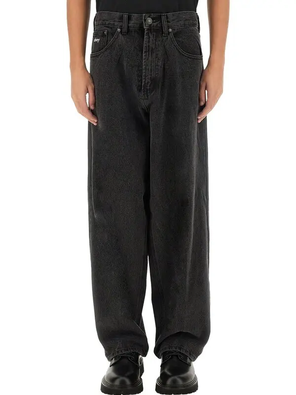 Obey Bigwig Baggy Jeans - Black