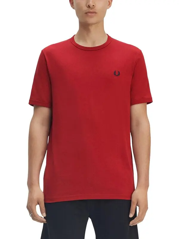 Fred Perry Ringer" T-shirt - Red
