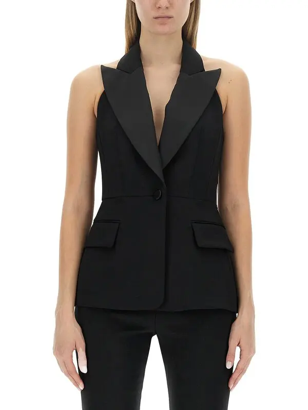 Max Mara Aletta Slim Fit Vest - Black