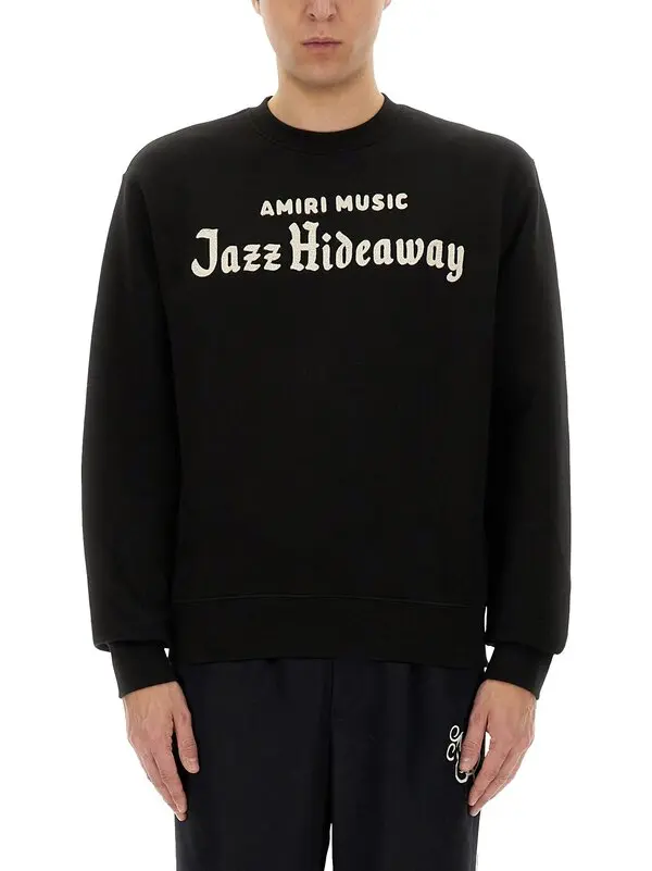 Amiri Jazz Hideaway Crewneck Sweatshirt - Black