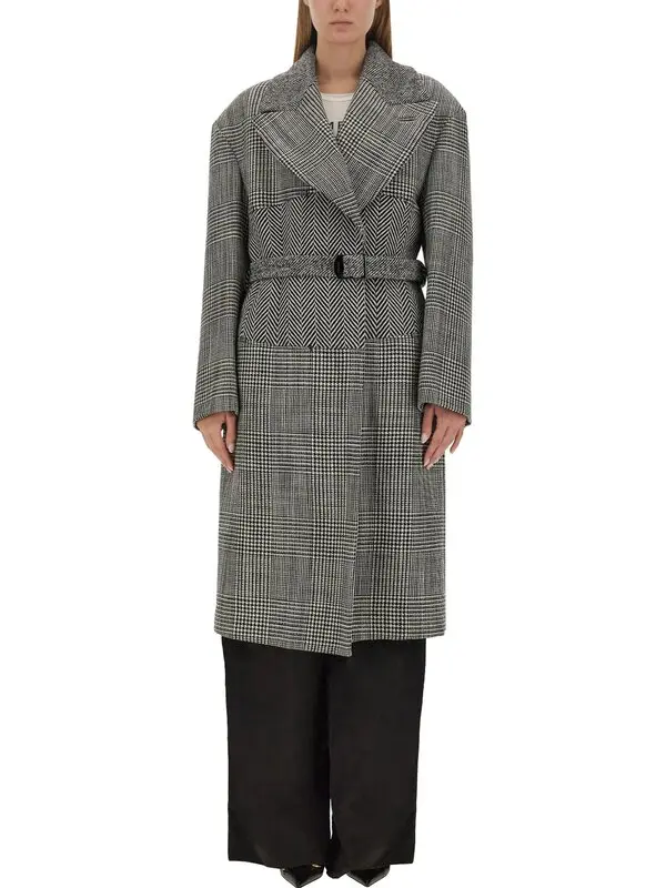 TOM FORD Wool Patchwork Overcoat - Multicolour