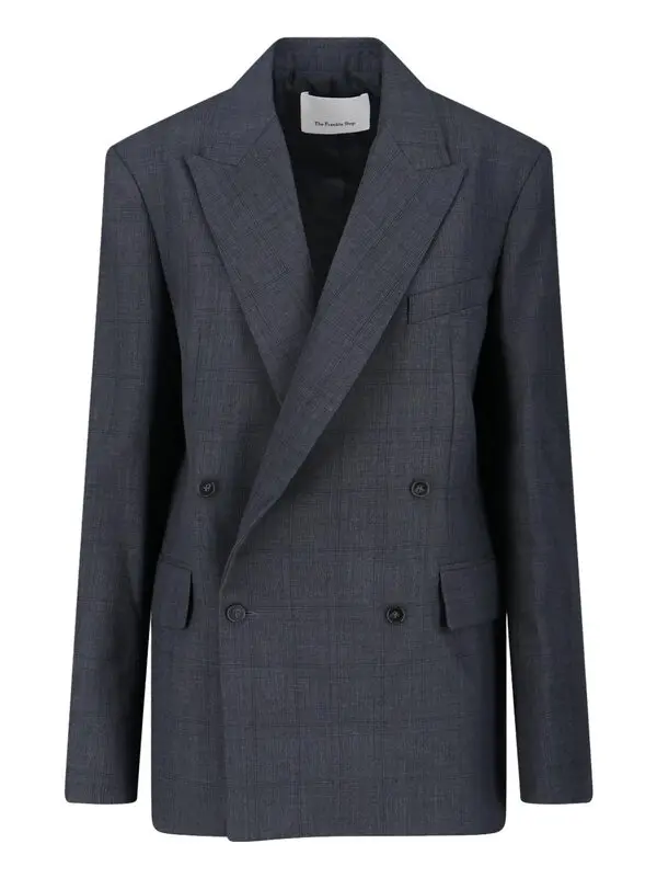 THE FRANKIE SHOP Newark' Double-breasted Blazer - Gray