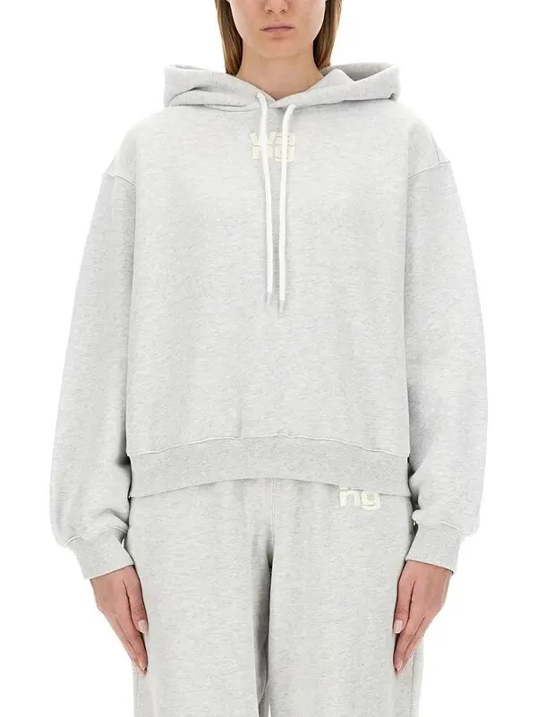 Alexander Wang Sweatshirt With Logo - Grey