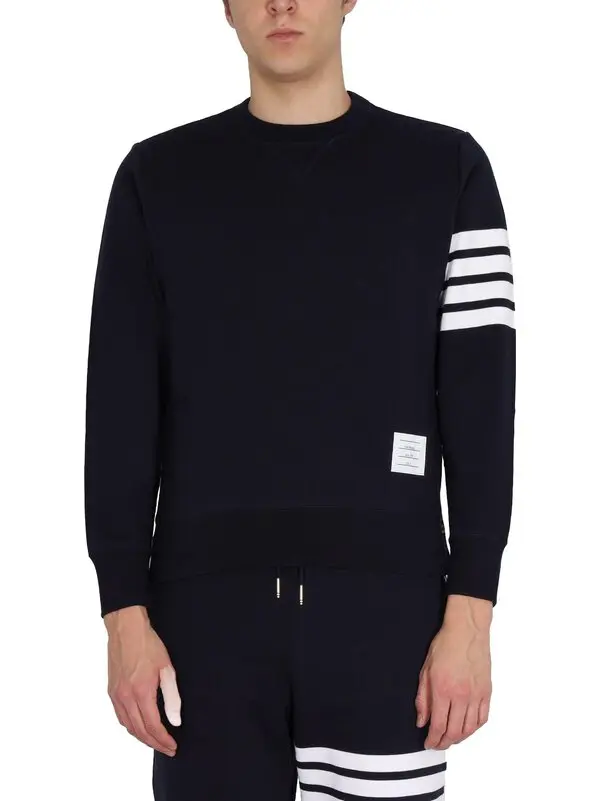 Thom Browne 4-bar Stripe Inlay Sweatshirt - Blue