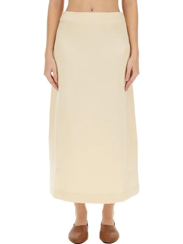 JIL SANDER Midi Skirt - Ivory