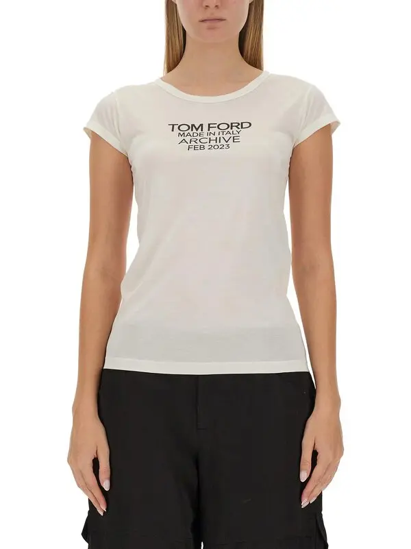 TOM FORD Logo T-shirt - White