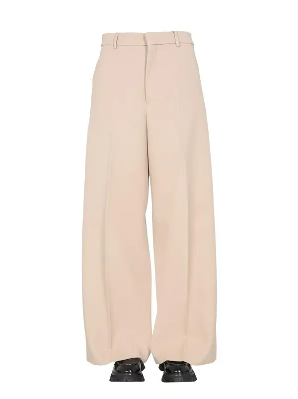 Ami Wide Leg Trousers - Beige