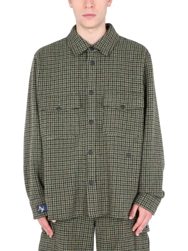 MSGM Shirt With Logo - Green