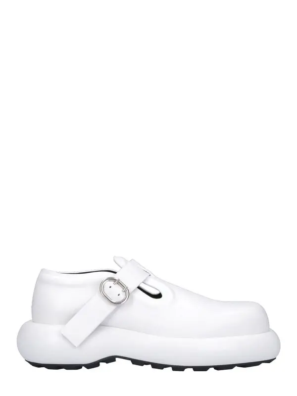 JIL SANDER Buckle Detail Loafers - White