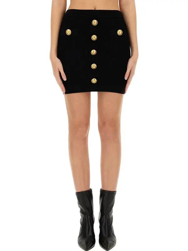Balmain Mini Skirt - Black