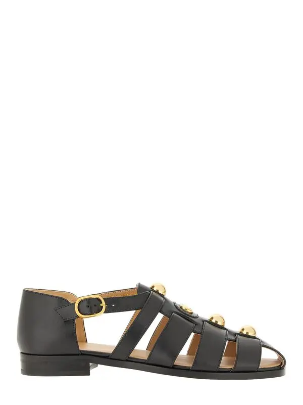 Valentino Garavani Sandal Fisherman Vlogo Signature - Black