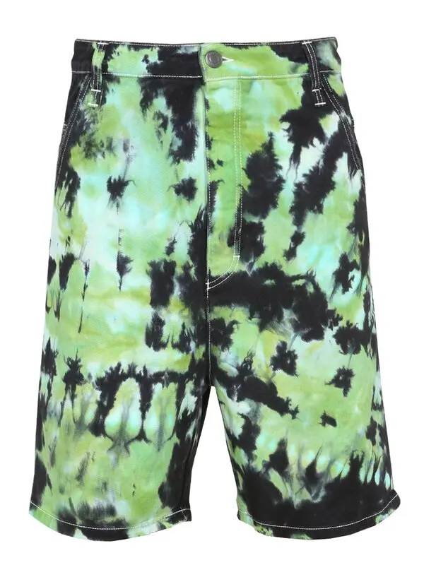 Ami Bermuda Shorts With Tie Dye Pattern - Multicolour