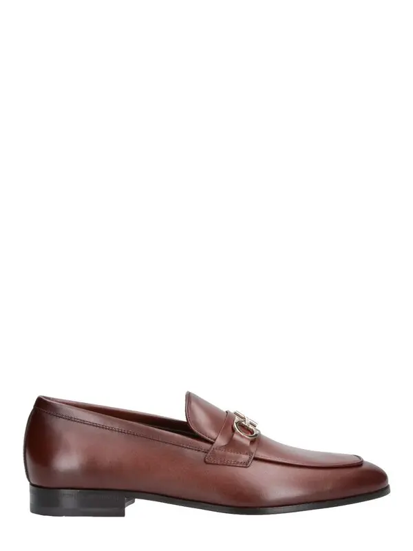 FERRAGAMO Gancini Loafers - Brown