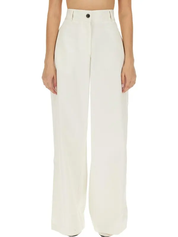 JIL SANDER Wide-leg Trousers - White