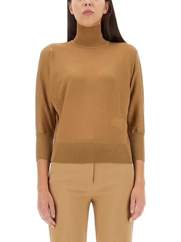 Max Mara Wool Jersey Top - Beige