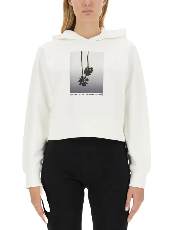 Palm Angels Logo Sweatshirt - White