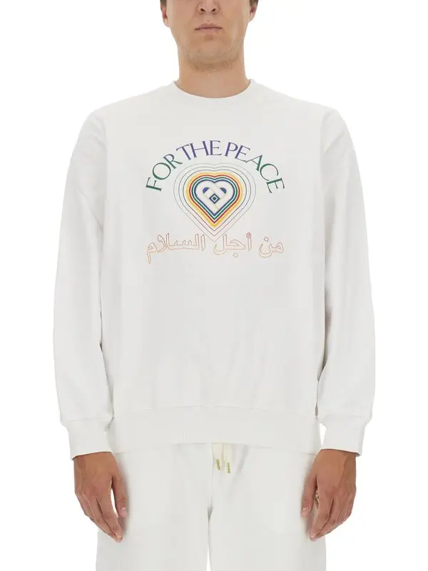 Casablanca Sweatshirt With Logo - White
