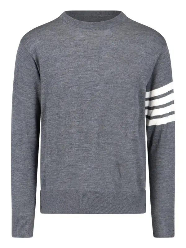 Thom Browne 4-bar Sweater - Gray