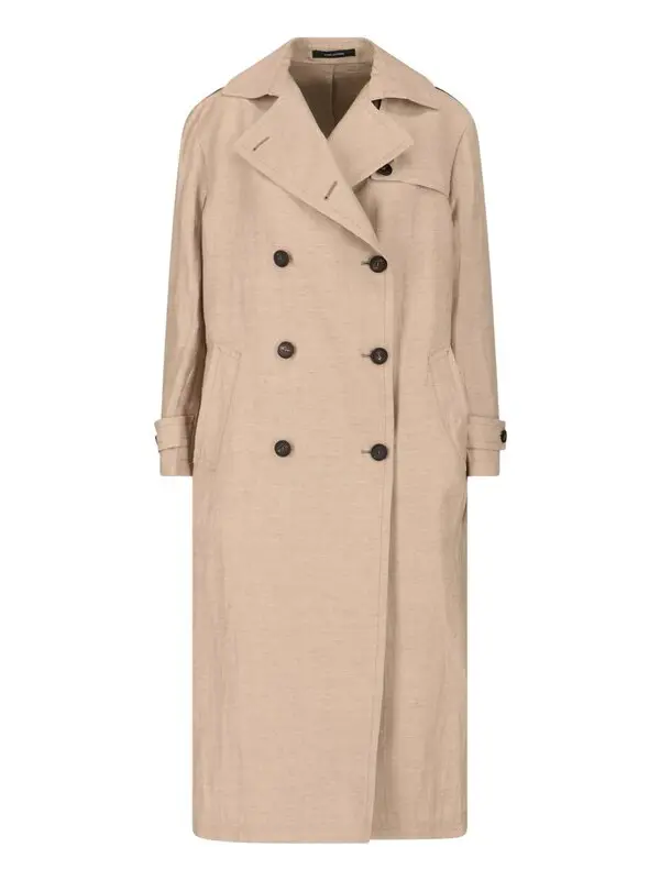 Tagliatore Double-breasted Trench Coat - Gray