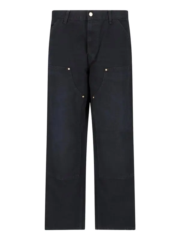 Carhartt Work In Progress Double Knee' Straight Pants - Black