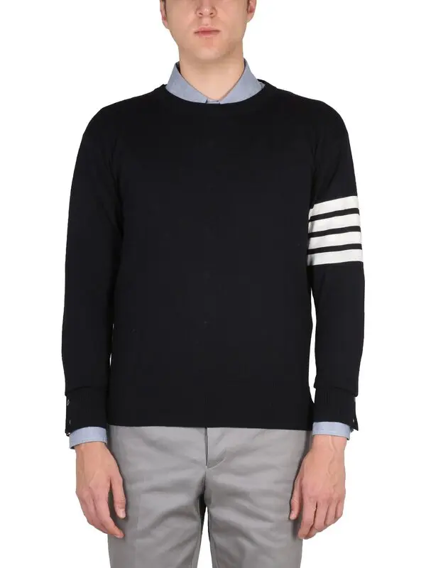 Thom Browne 4-bar Stripe Jersey - Blue