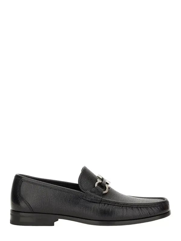 FERRAGAMO Great Loafer With Hooks - Black