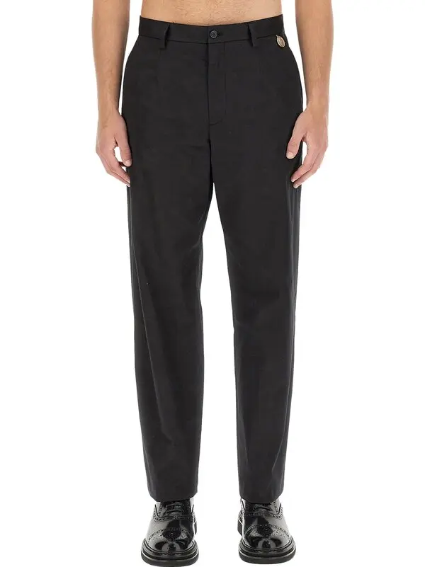 Dolce & Gabbana Gabardine Regular Fit Pants - Black