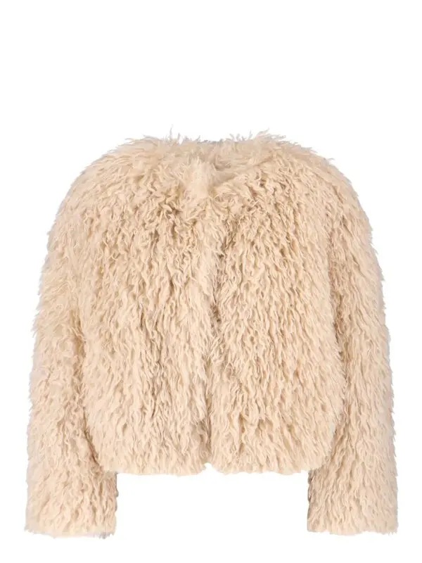 Junya Watanabe Faux Fur Jacket - Beige