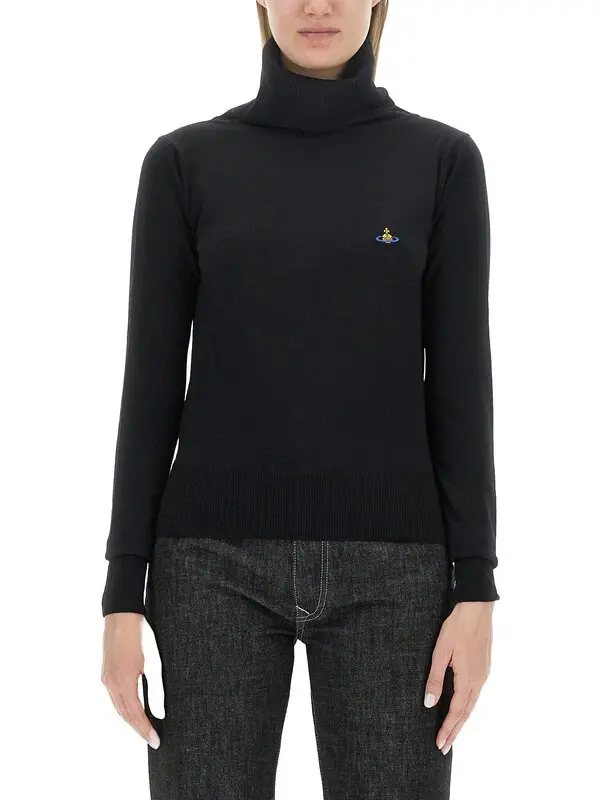 VIVIENNE WESTWOOD Turtleneck Top - Black