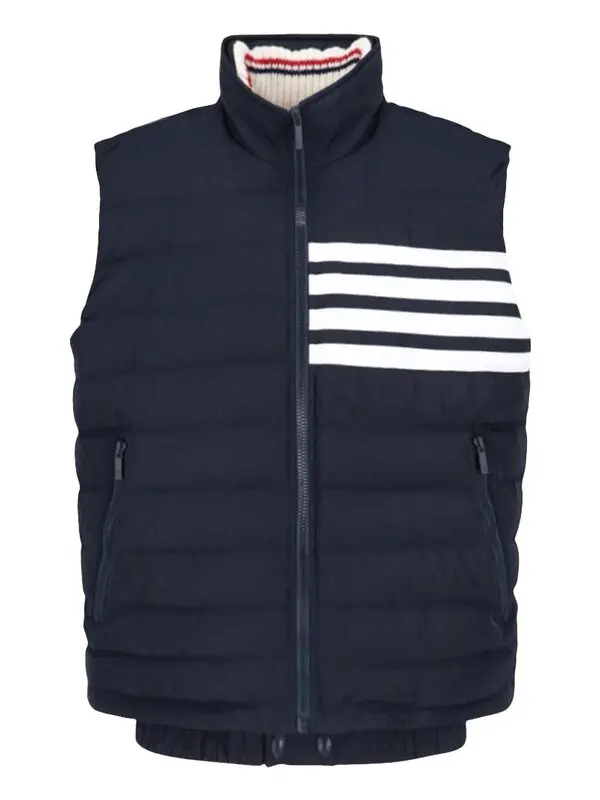 Thom Browne 4-bar Quilted Vest - Blue