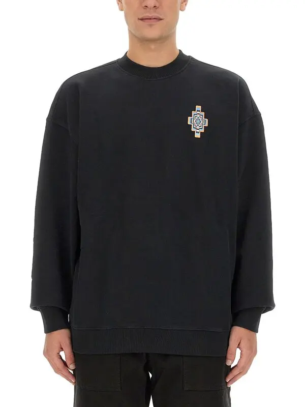 MARCELO BURLON COUNTY OF MILAN Optical Cross Crewneck Sweatshirt - Black