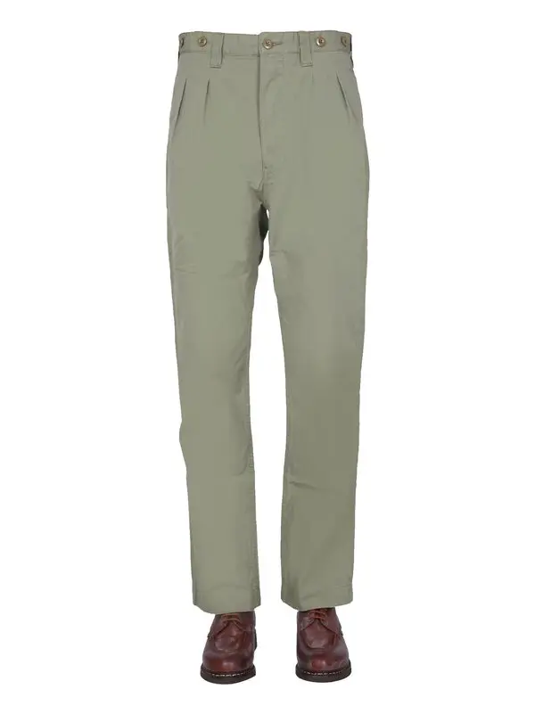 NIGEL CABOURN Oversize Fit Trousers - Military Green