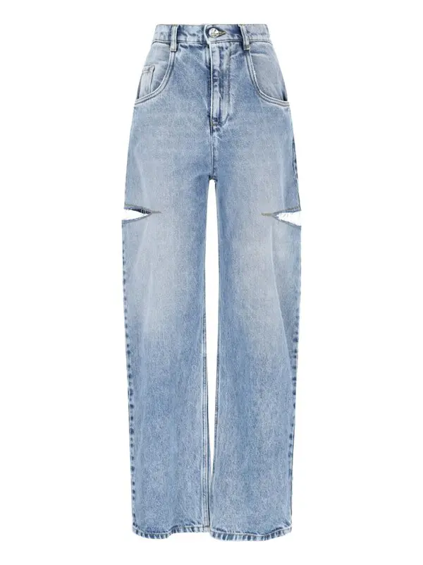 MAISON MARGIELA Jeans With Cut-out Details - Blue