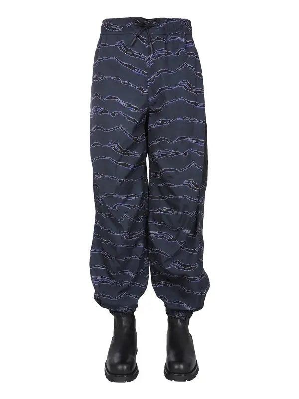 MARCELO BURLON COUNTY OF MILAN Jogging Pants With Camou Print - Blue