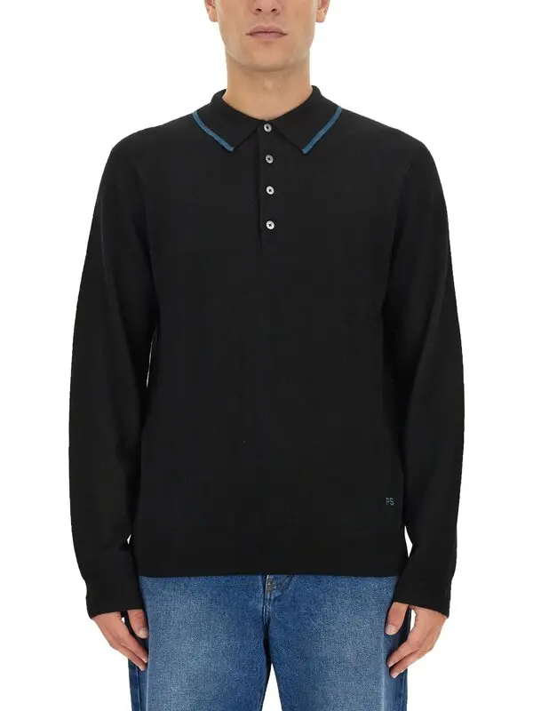 Paul Smith Polo With Logo - Black
