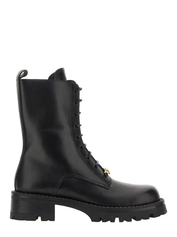 Versace Alia Lace-up Boots - Black