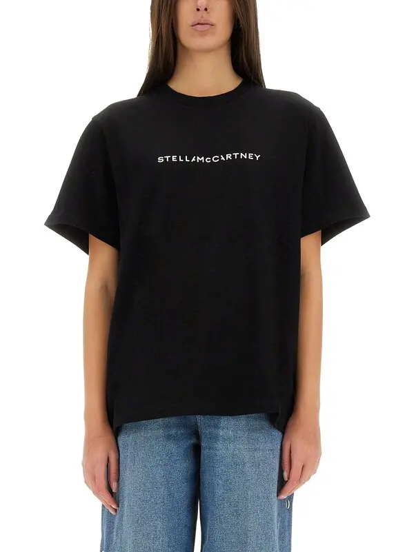 Stella McCartney T-shirt With Logo - Black