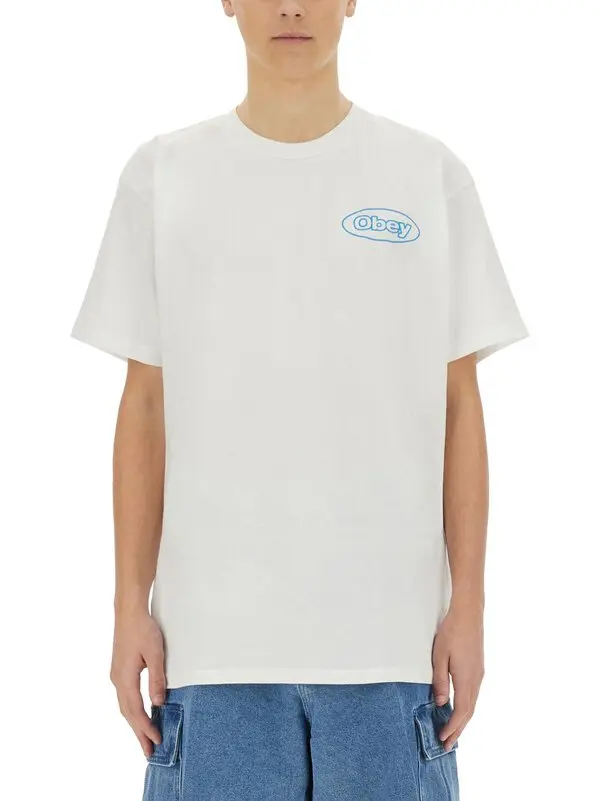 Obey Reaction" T-shirt - White