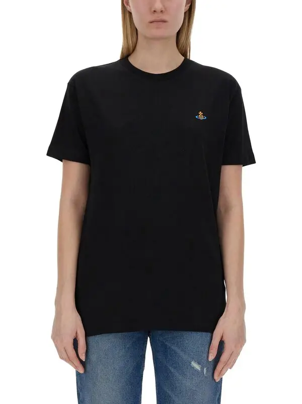 VIVIENNE WESTWOOD Orb Logo T-shirt - Black
