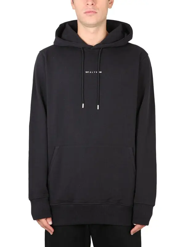 1017 Alyx 9sm Logo Printed Hoodie - Black
