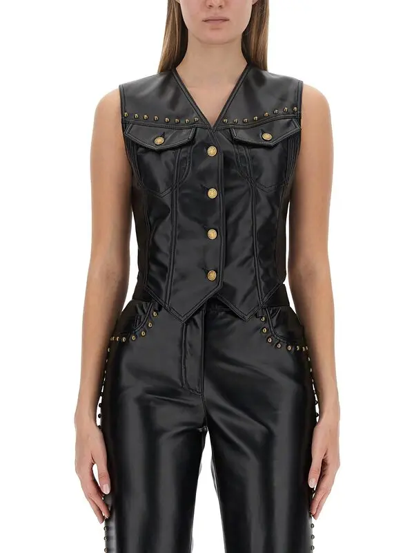 Moschino Buttoned Vest - Black